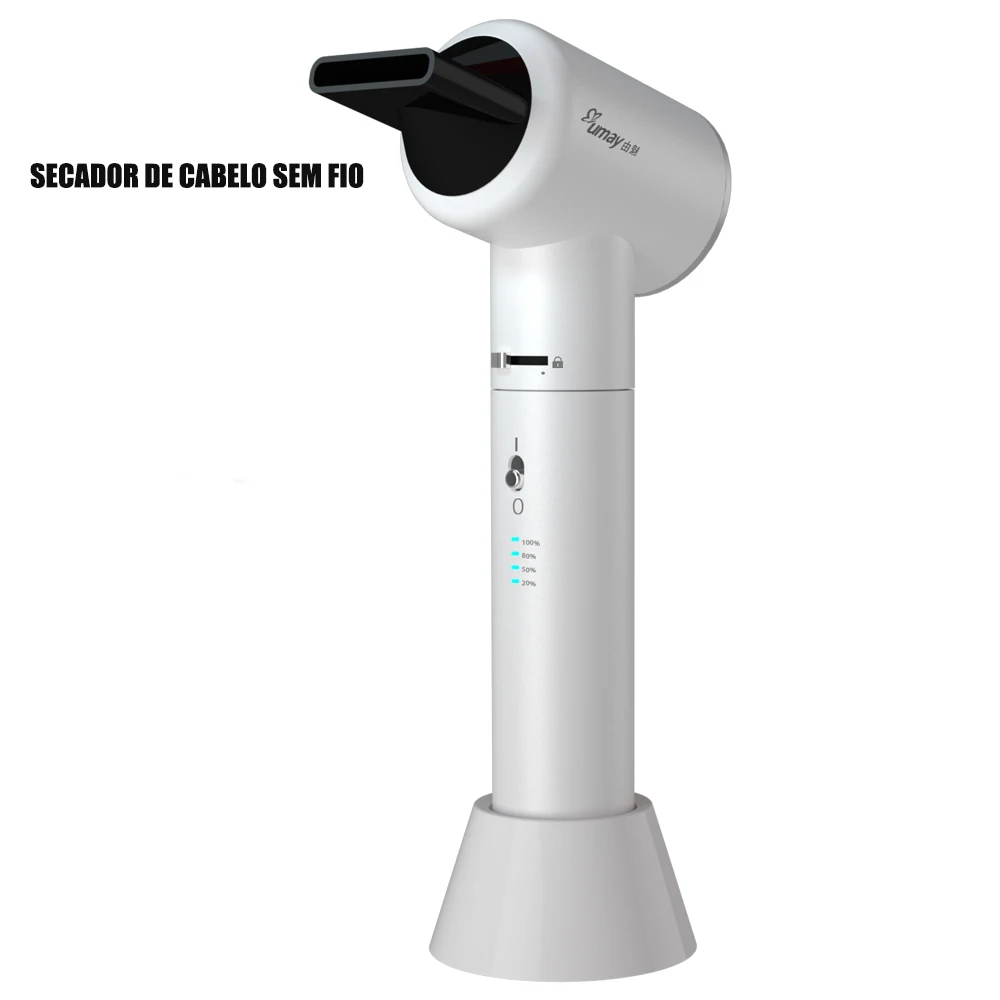 O mais novo secador de cabelo recarregável 600w power ventilador de ...