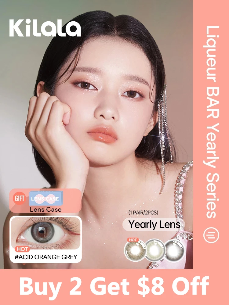 Kilala Color Contact Lenses Yearly Lens (1 Pair/2pcs) Natural Daily Use ...