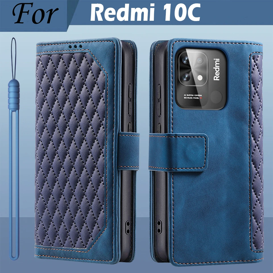 For Xiaomi Redmi 10C Case Redmi 10C Cover Funda Etui Magnetic Wallet ...