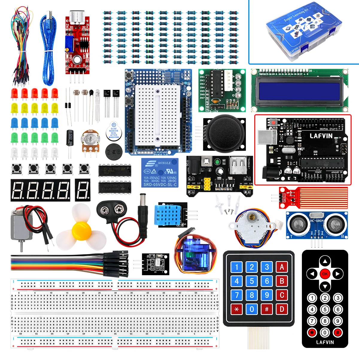 Lafvin Super Starter Kit For Arduino Uno Set R3 Breadboard / Step Motor ...