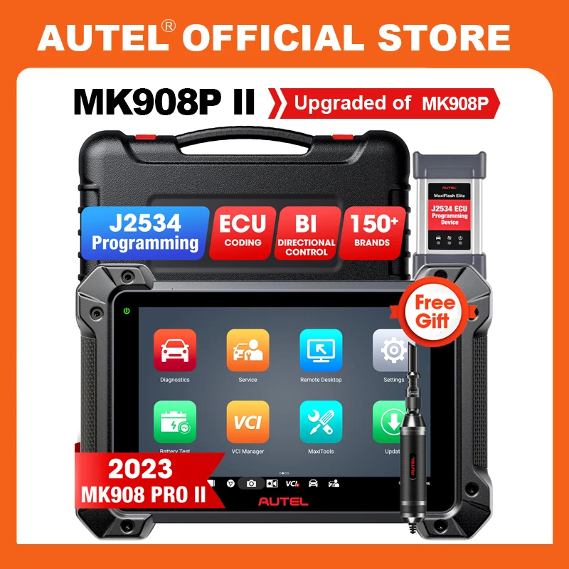 Newest Autel MK908PRO II Automotive Diagnostic Scanner J2534 ECU Online Programming Coding Tools ...