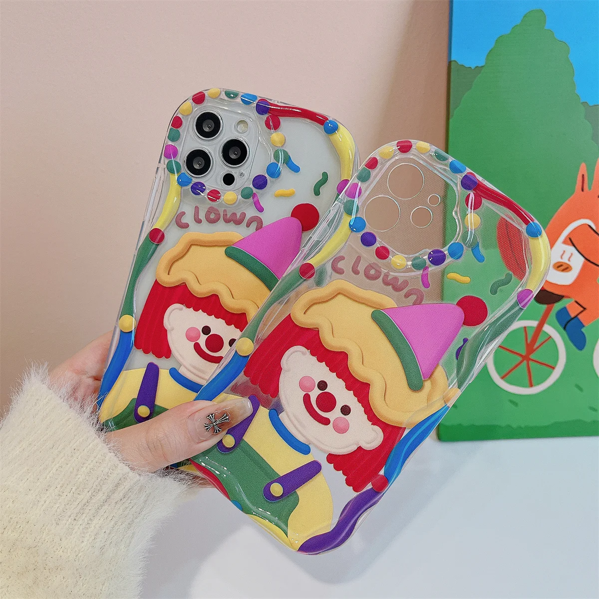 Funny and cute clown Phone Case For iPhone 14 Plus 7 8 X XS XR 11 12 13 ...