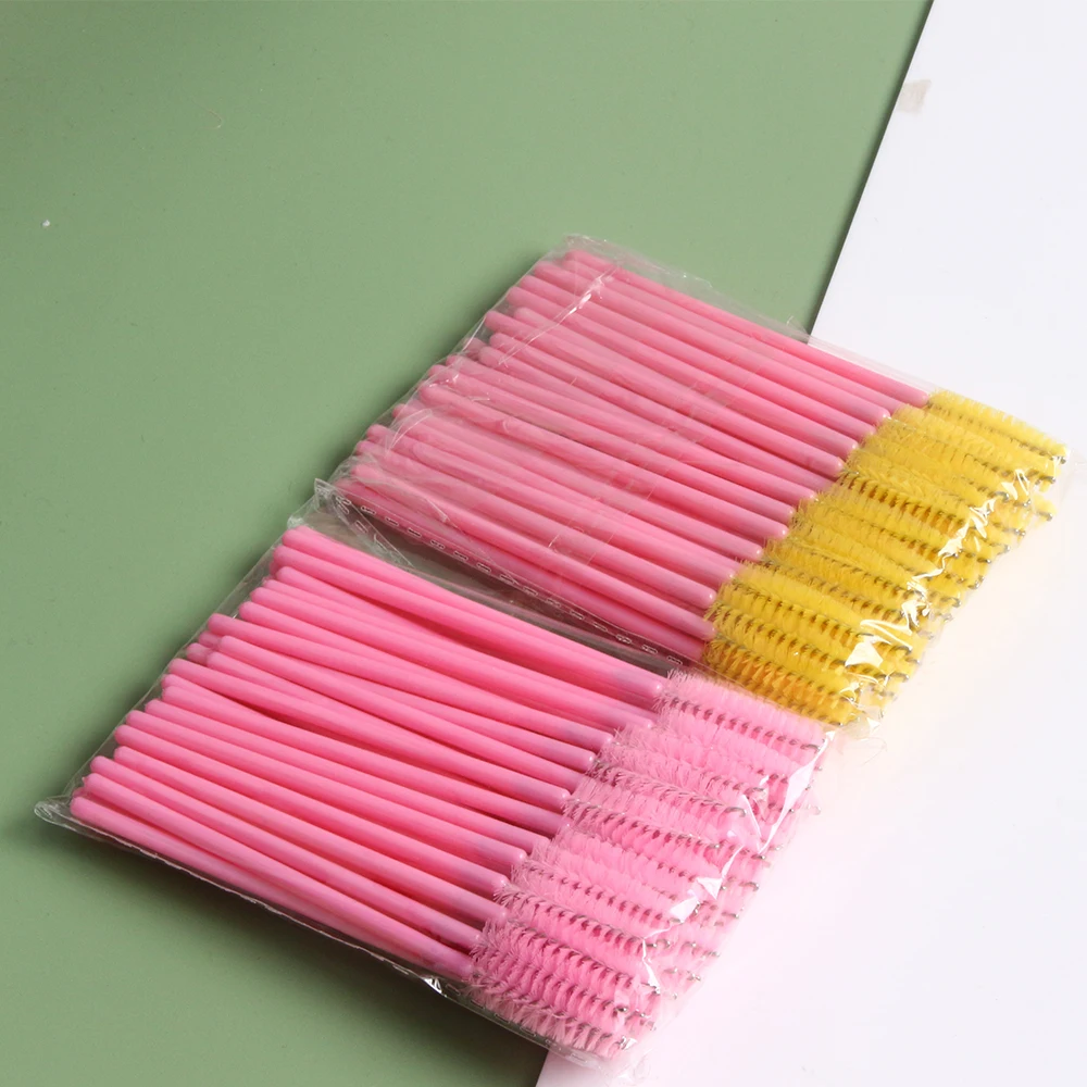 Pink-Descart-vel-Pestana-Escova-Mascara-Wands-Pinc-is-de-maquiagem ...