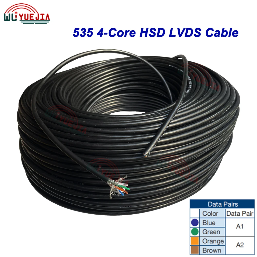 1~50 Meters 4-Core 535 HSD LVDS Cable 100 ohm Tinned Copper Aluminum ...