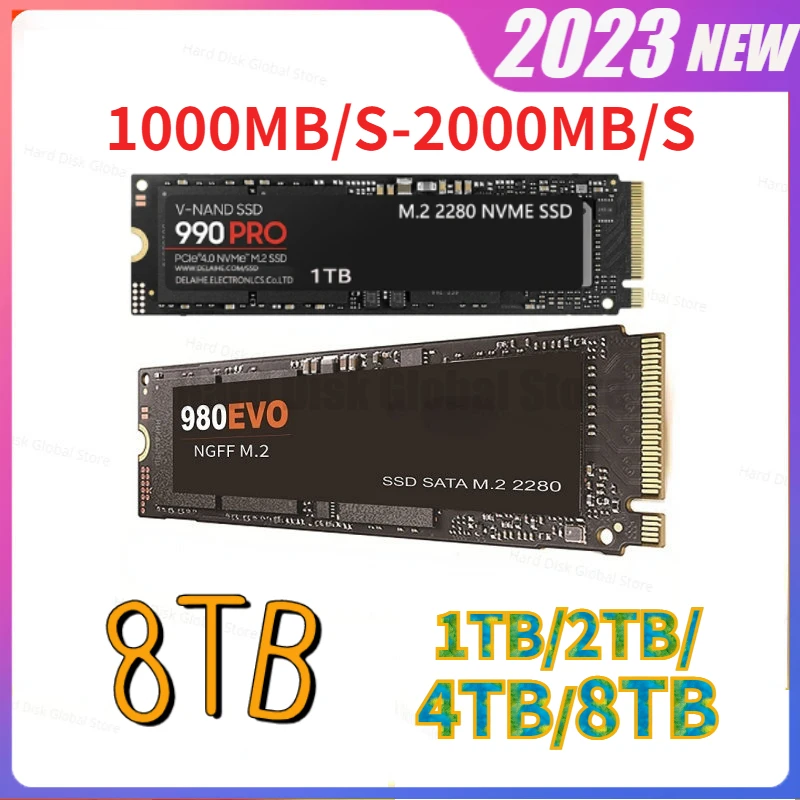 SSD portátil NVMEe M.2 Sata3, 1TB, 2TB, HDD M2, 2280 M.2 NGFF, Disco ...