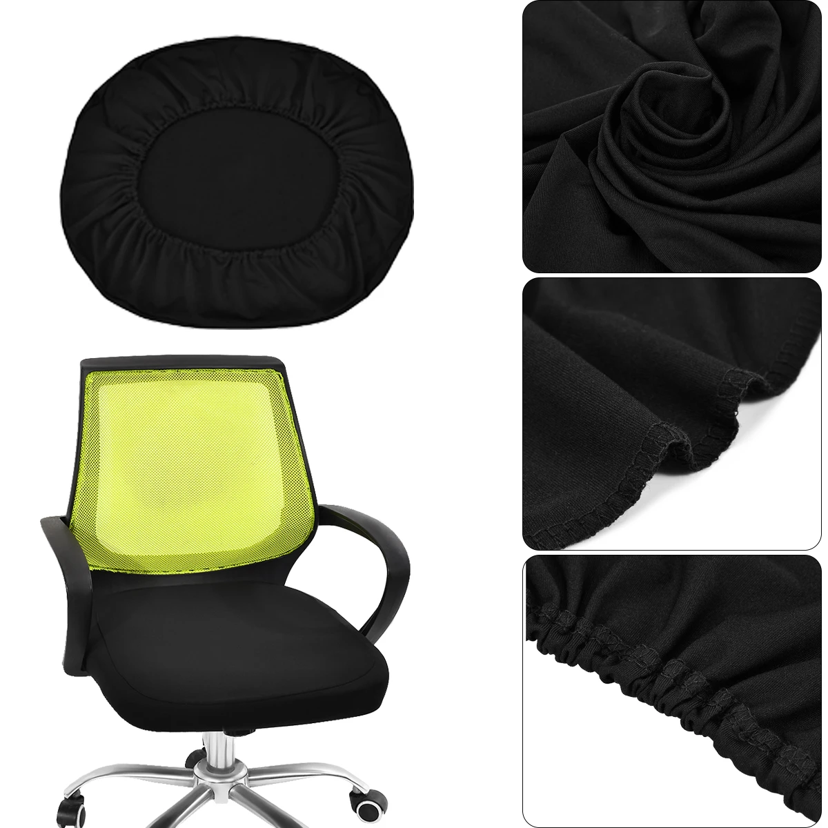 Solid-Color-Computer-Office-Conference-Home-Elastic-Chair-Cover-Elastic ...