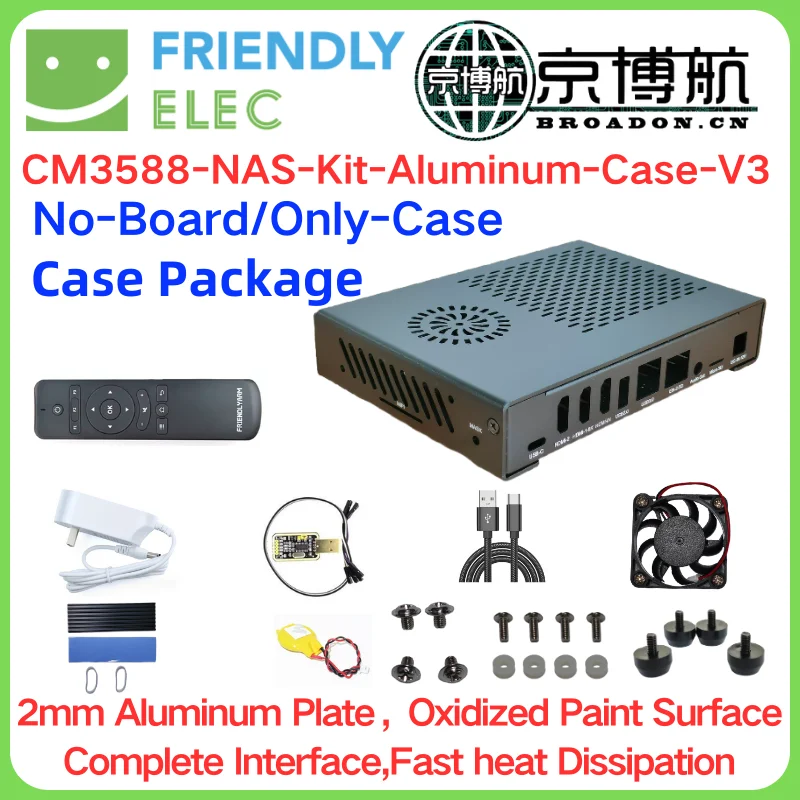 FriendlyELEC-CM3588-NAS-Kit-Metal-Aluminum-Case-Power-RK3588-CPU-Board ...