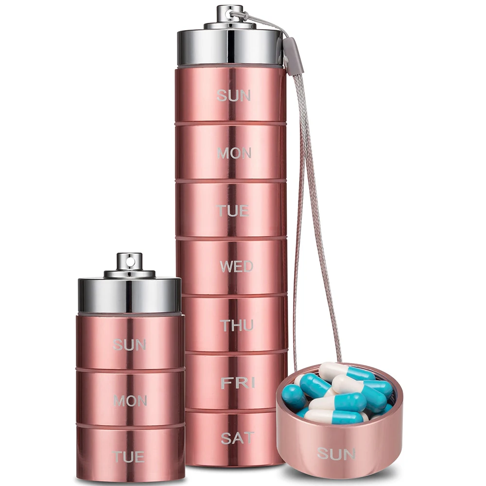 1-Pcs-Metal-Pill-Organizer-Stackable-Portable-Waterproof-Travel-Pill ...
