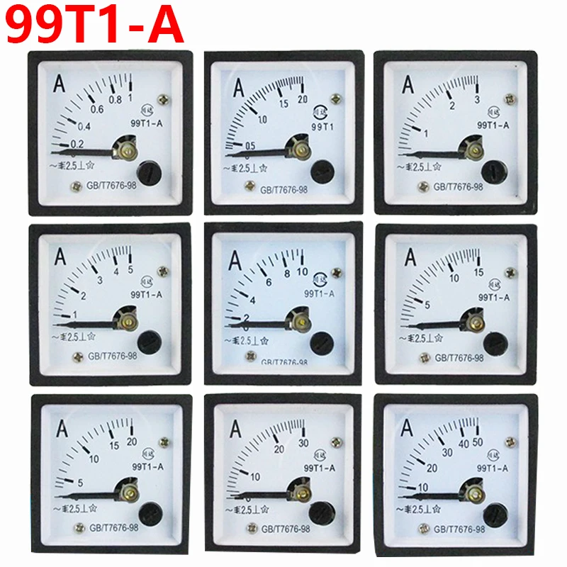 Pointer-type-AC-ammeter-99T1-1A-600A-Analog-Panel-Ammeter-Gauge-Ampere ...