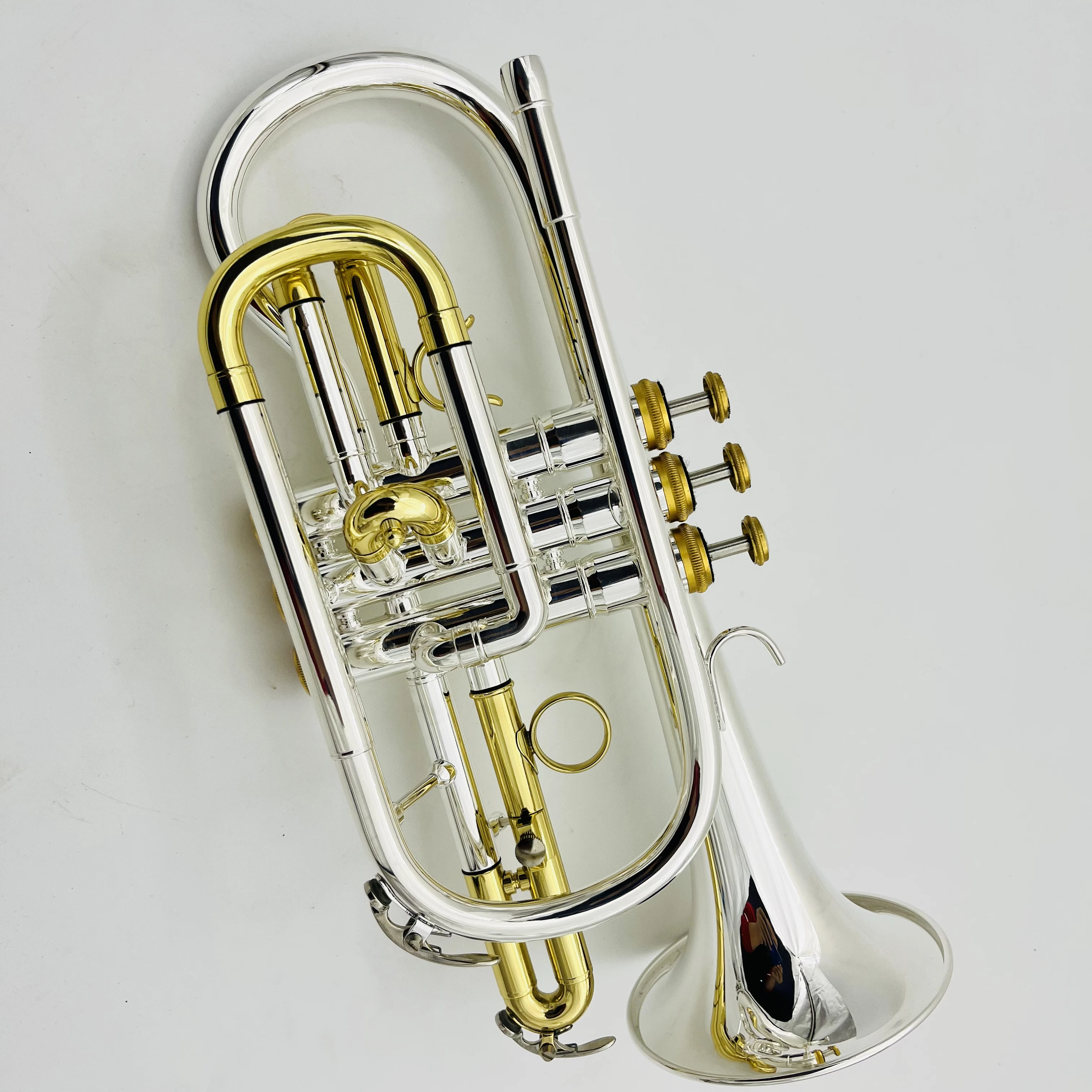 Professional Silver and Gold Plated Cornet horn B flat Professional ...