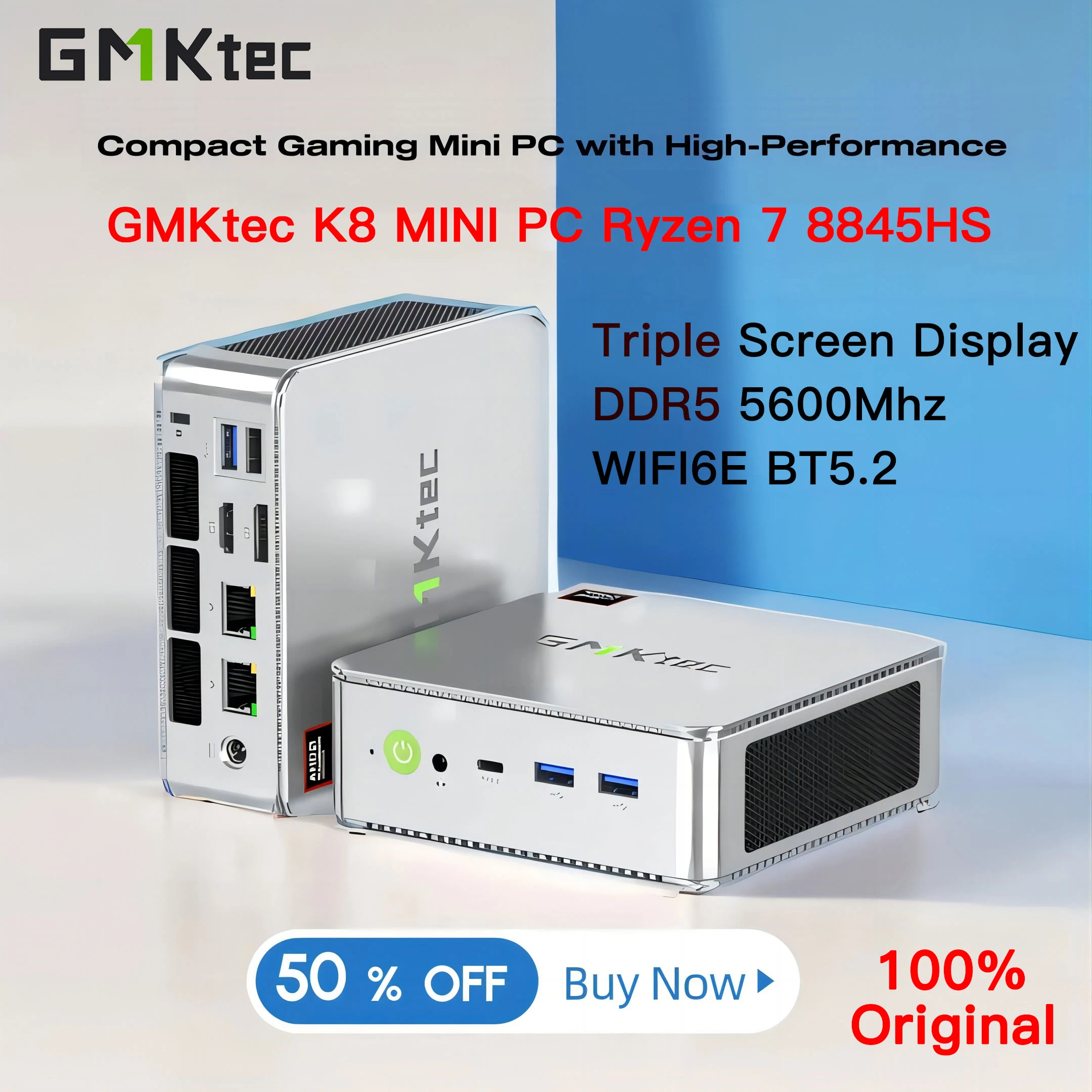 GMKtec-K8-AMD-Ryzen-7-8845HS-Mini-PC-Windows-11-DDR5-5600Mhz-PCIe4-0 ...