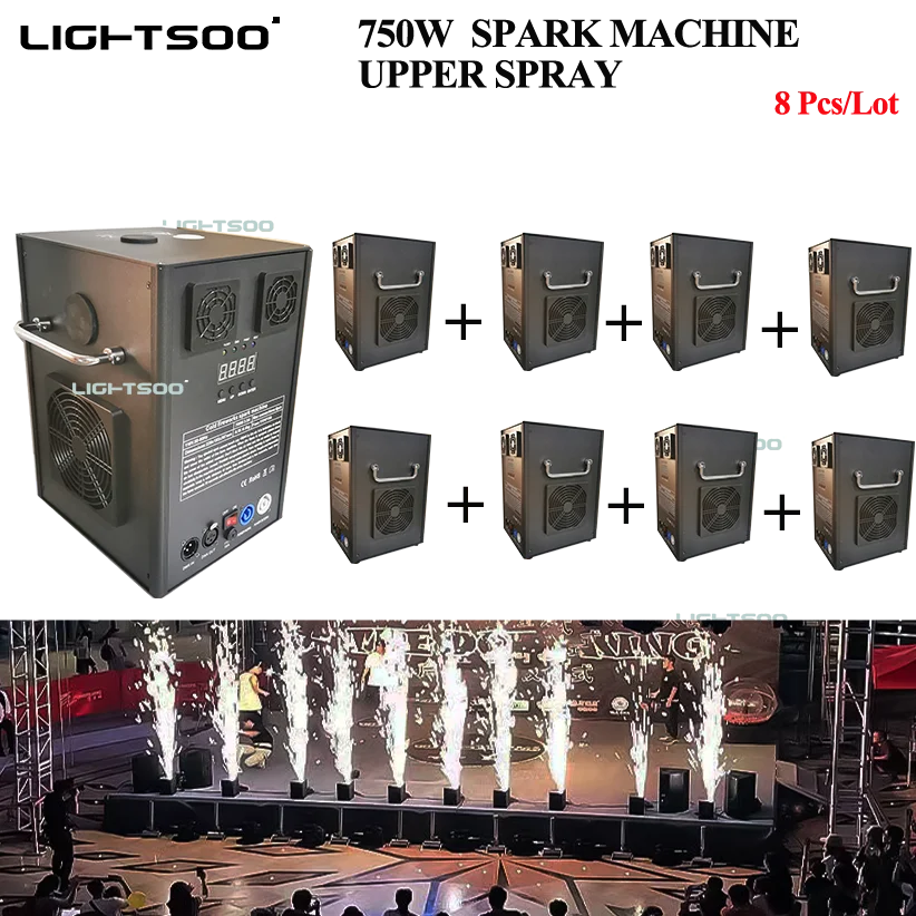 8pcs 750w Cold Spark Machine Dmx Firework Machine Dj Remote Cold ...