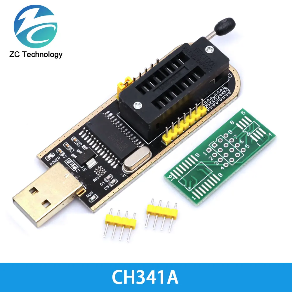 Módulo Do Programador Do Bios Usb Do Flash De Eeprom Ch341a 24 25 Séries Soic8 Sop8 Grampo Do ...