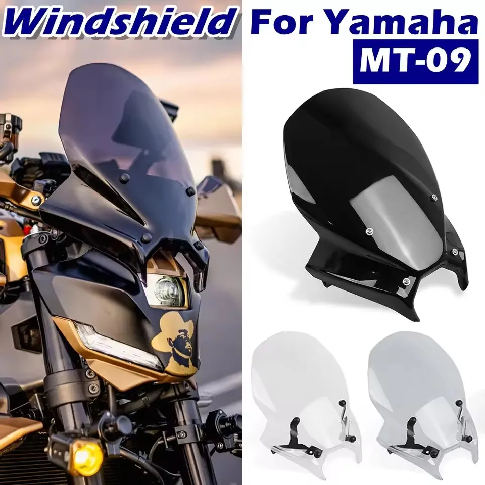 MT-09 Tall Windscreen For Yamaha MT09 SP MT 09 Y-AMT 2024 2025 Touring ...