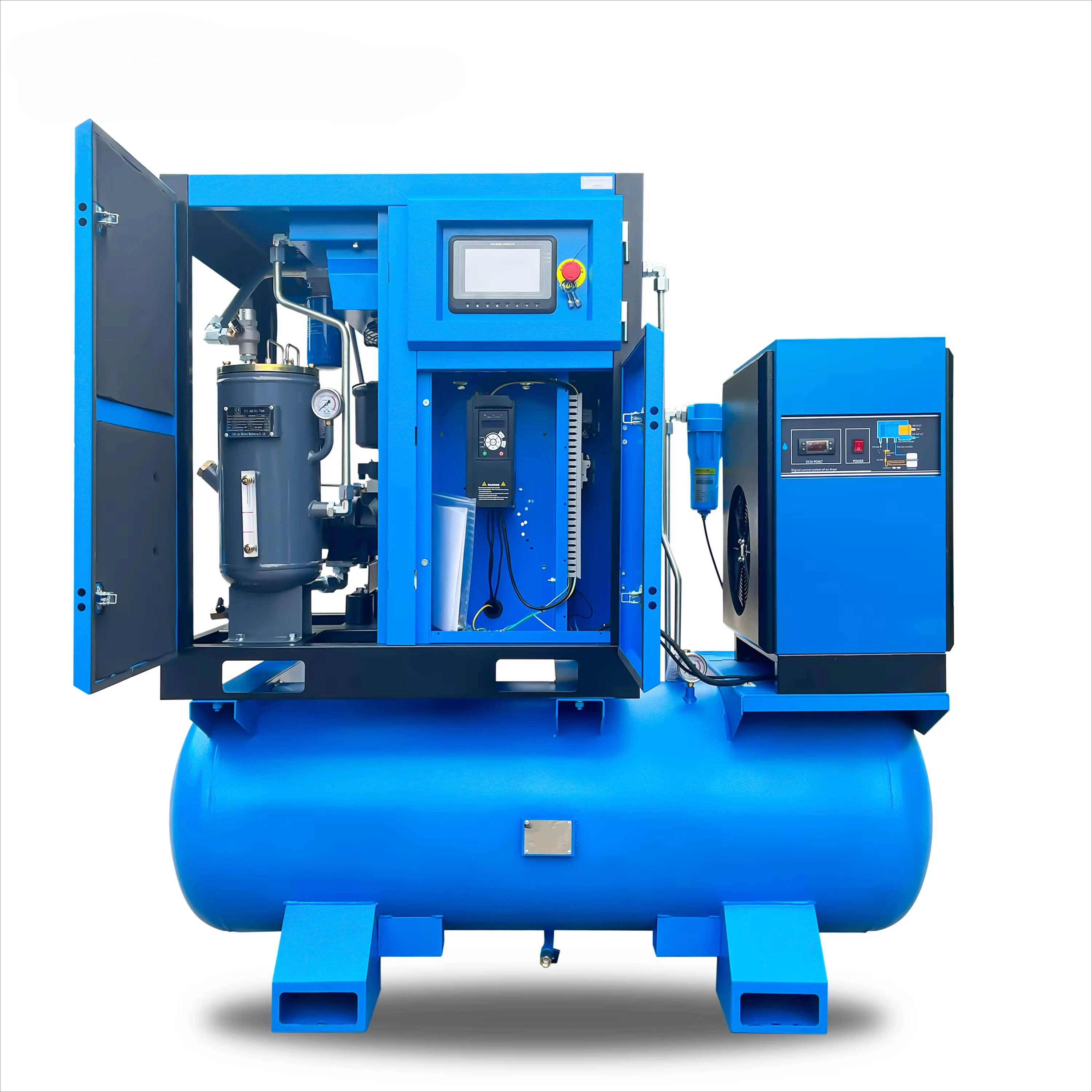 1.5 Mpa 1.6 Mpa 4 inch combined rotary screw air compressor 11kw 22kw ...