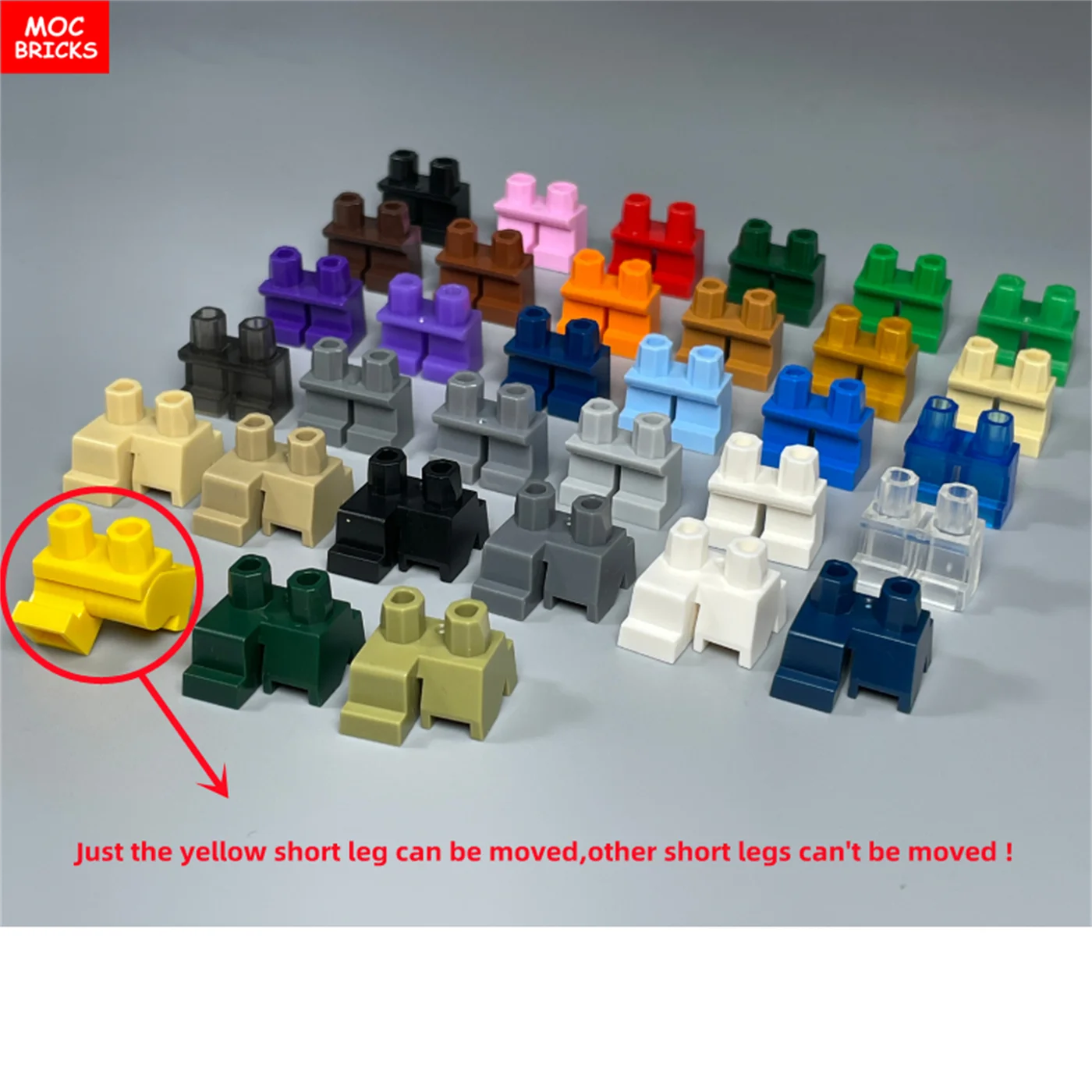 MOC-Bricks-Short-Legs-Pants-Blank-Torso-4cm-Action-Figure-Assembles ...