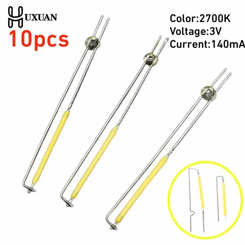 10Pcs-3v-2700k-Led-Filament-Bulb-Lamp-Parts-Ceramic-Spot-Welding ...