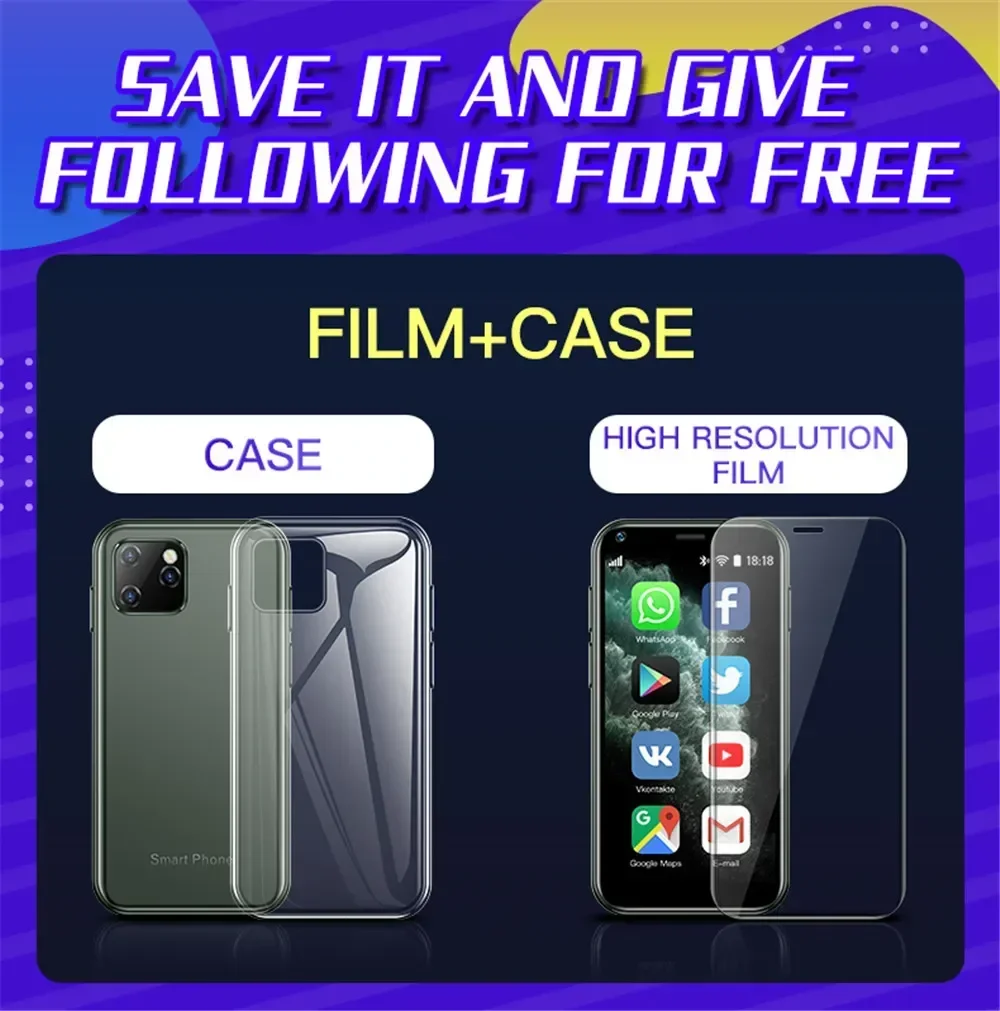 FUFFI Mini Smartphone Android Note 12 pro 2.5 inch 1+8GB Mobile phones ...