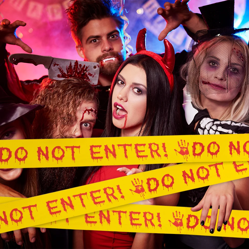 25m-Halloween-Caution-Tape-do-not-enter-Halloween-Fright-Tape-Scary ...