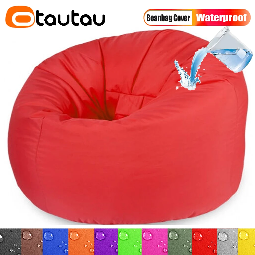 OTAUTAU-Outdoor-Waterproof-Bean-Bag-Cover-No-Filler-Garden-Beach ...