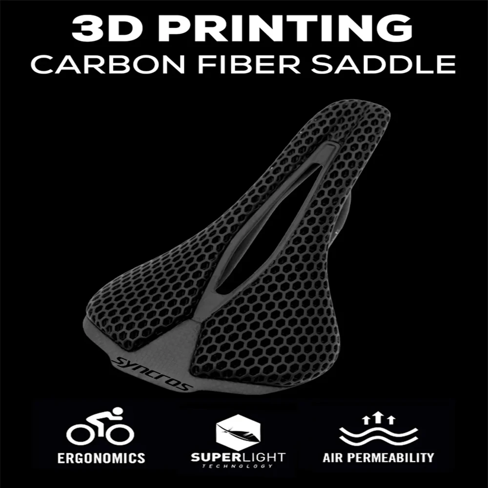 SYNCROS Carbon Racing Saddle 3D Printed Ultralight 147g Bike Seat ...