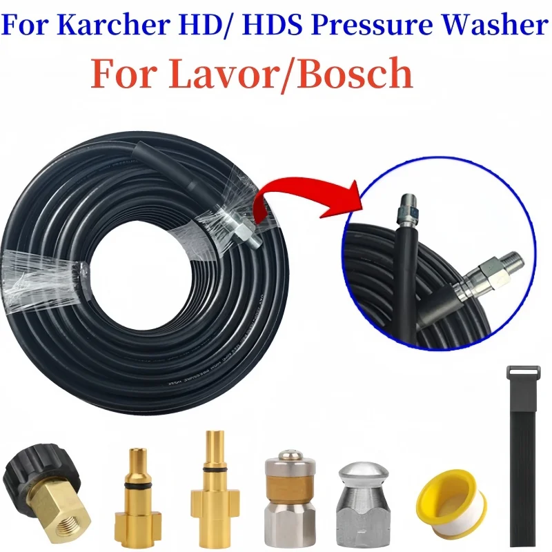 Sewer-Drainage-Cleaning-Hose-Pipe-Cleaning-Kit-High-Pressure-Cleaning ...