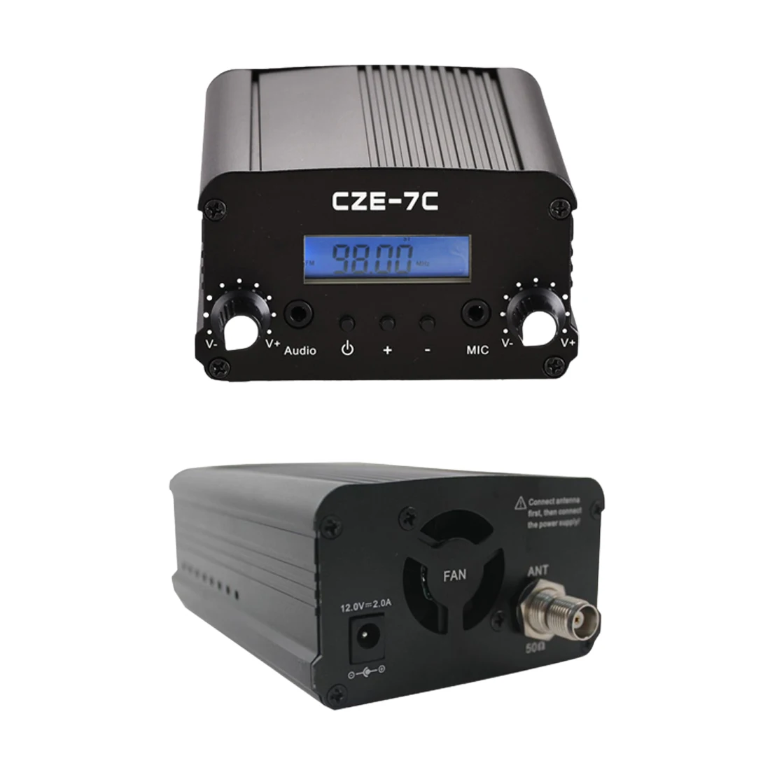 Transmissor De Rádio Fm 108/7w 76-mhz + Antena Dobrável + Kit De Fonte ...