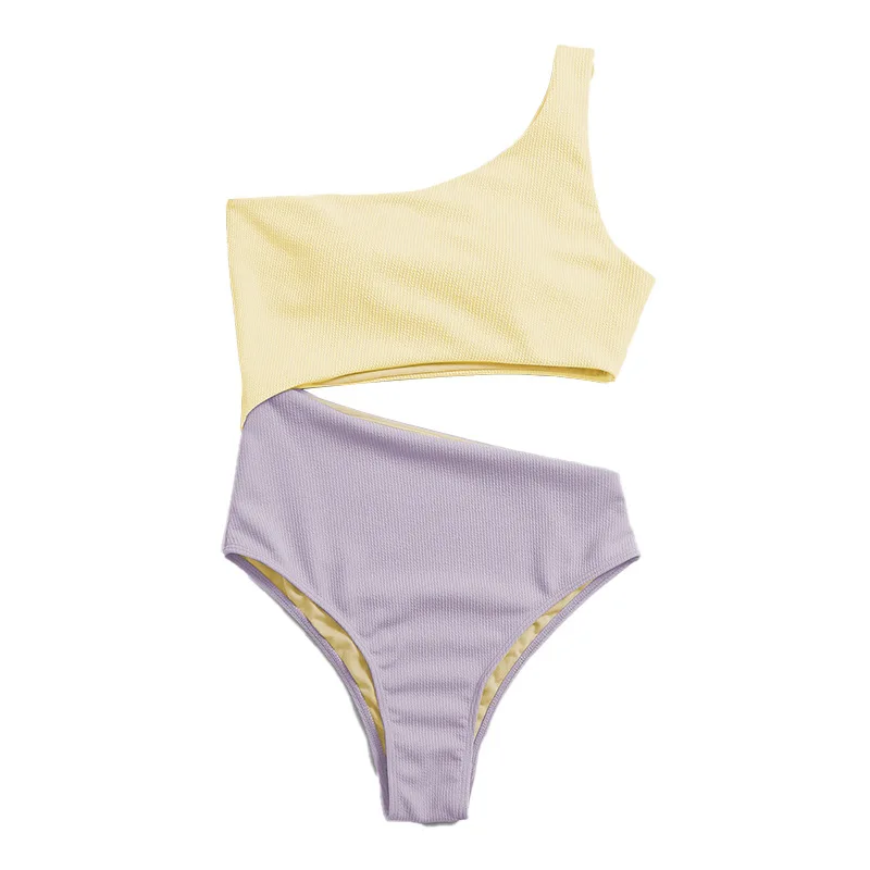 2023-Fashion-New-Solid-Color-Sexy-Swimwear-Women-s-One-shoulder ...