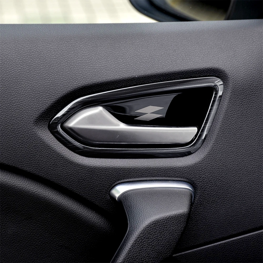 8pcs-Metal-Black-Interior-Door-Handle-Bezel-Trim-Sticker-For-Renault ...