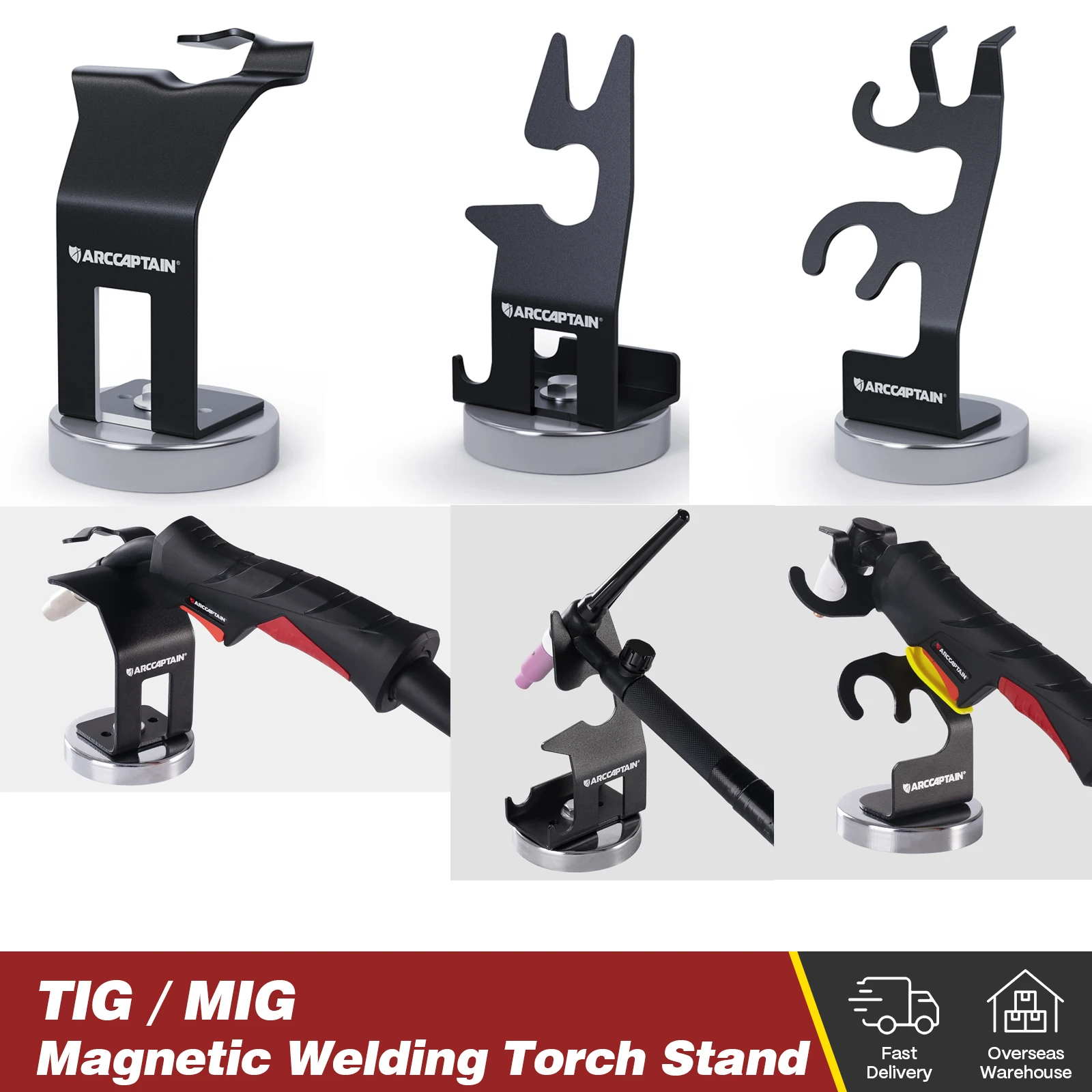 ARCCAPTAIN Magnetic Welding Torch Stand TIG MIG Stable Anti-Slip Steel ...