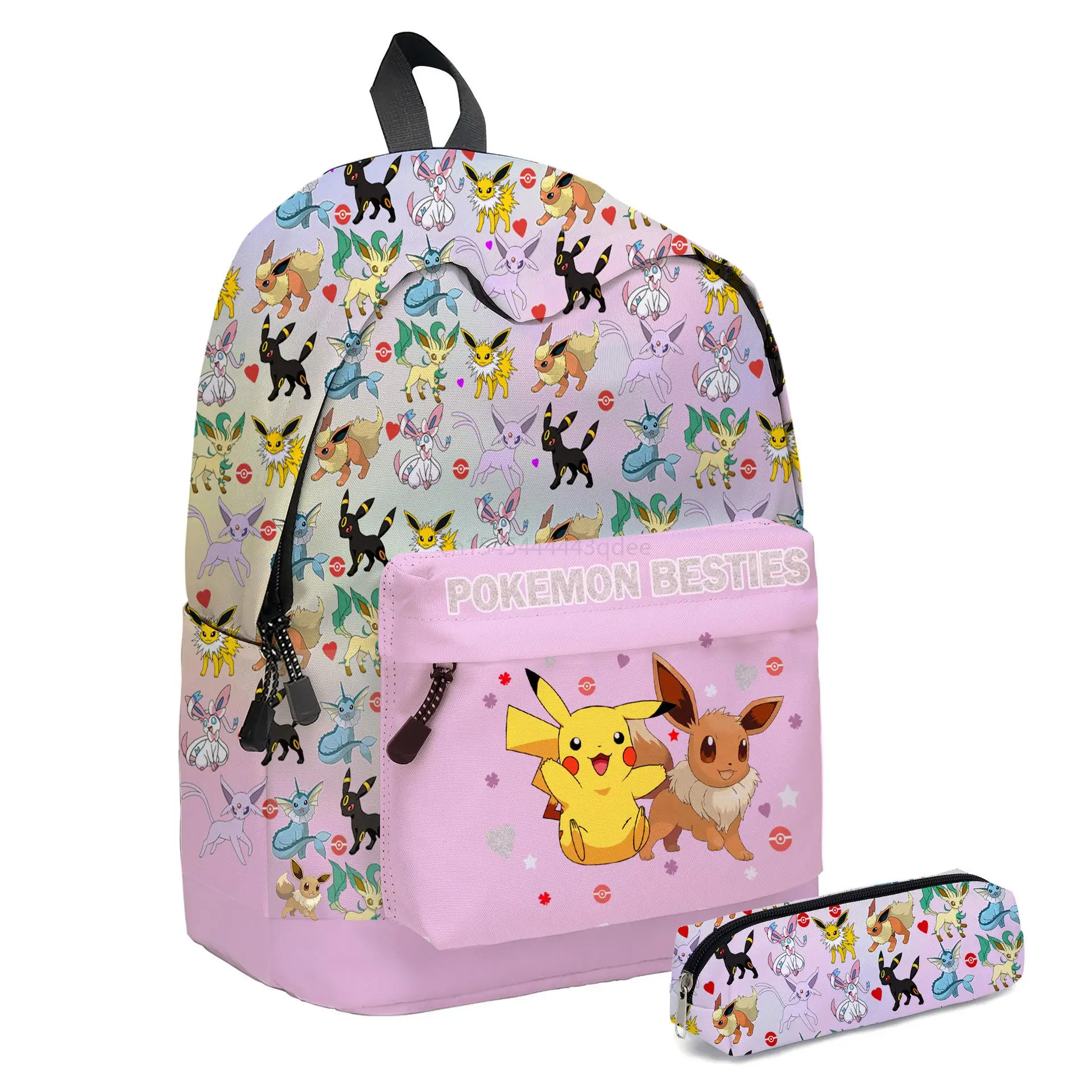 Pokemon Pikachu Kawaii School Bags With Lunch Bag & Pencil Case ...