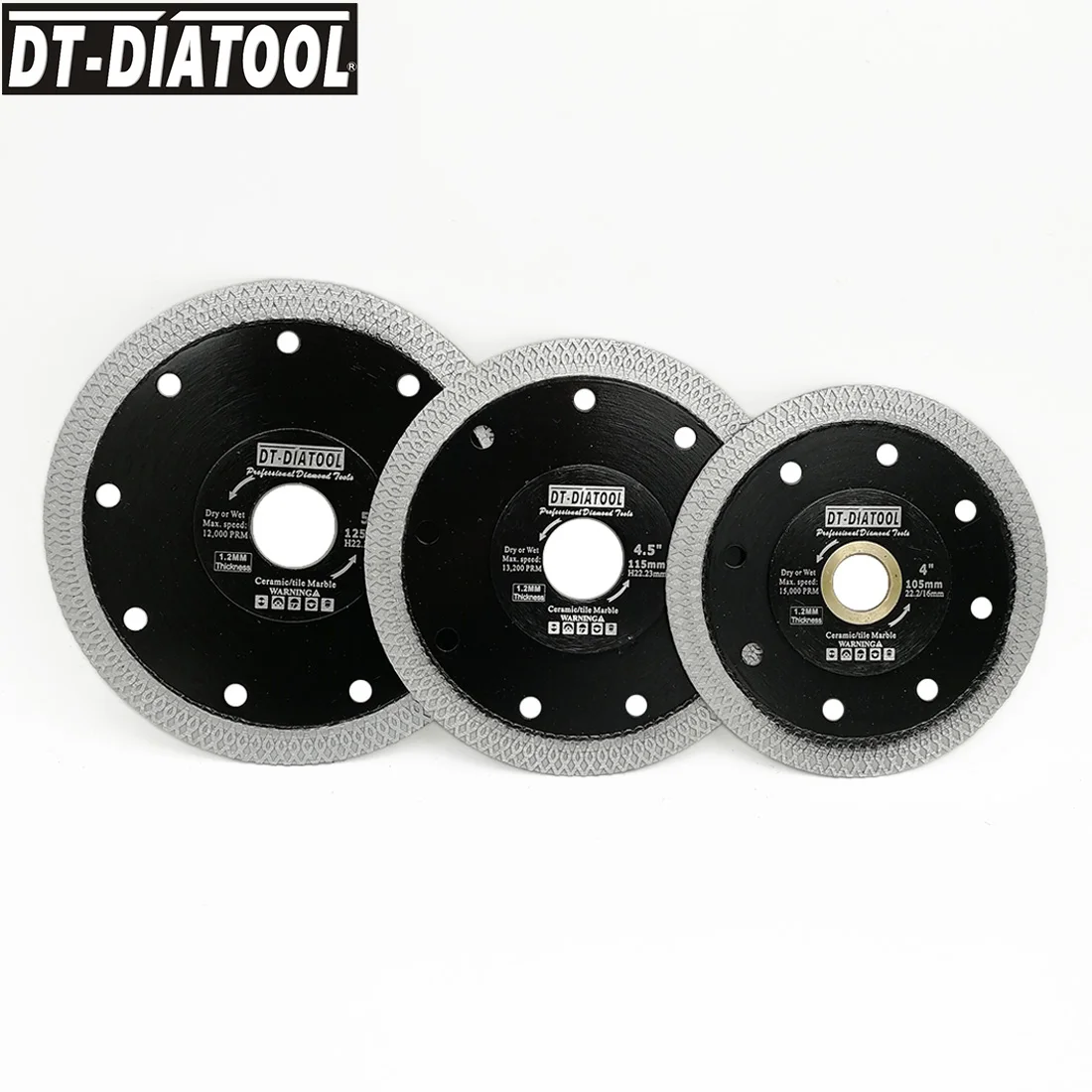 DIATOOL-2pcs-Tile-Cutter-Diamond-Cutting-Disc-X-Mesh-Turbo-Saw-Blades ...
