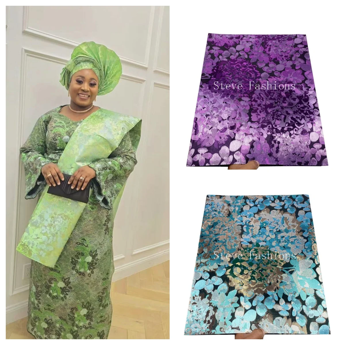 3D Swiss African Sego Headtie 066 2pcs/pack African Multi Gele Nigeria ...