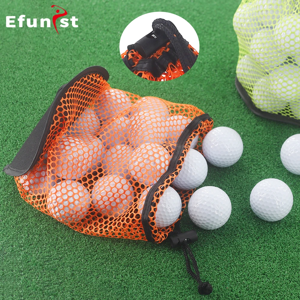 Golf Ball Bag Drawstring Pouch Multipurpose Sports Mesh Net Bag Can ...