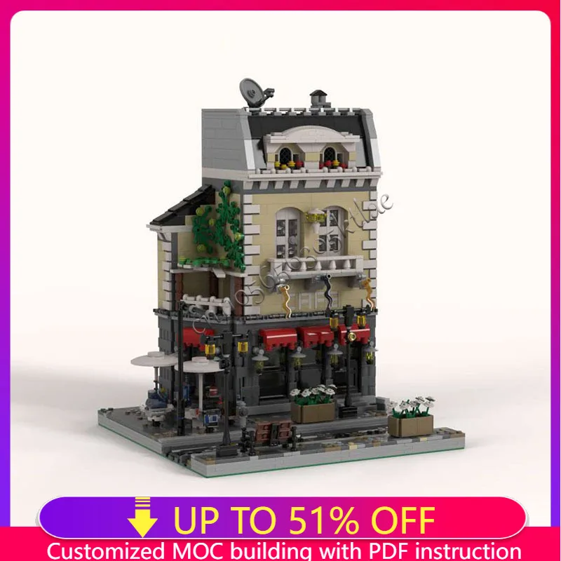 New 1446 PCS MOC Restaurant High Rise Building Blocks Model Children ...