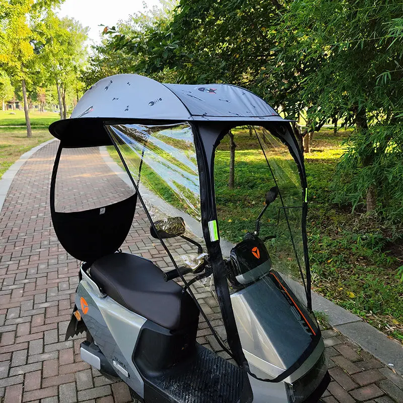 Electric-Bike-Canopy-Thick-Bike-Shed-Umbrella-Motorcycle-New-Battery ...