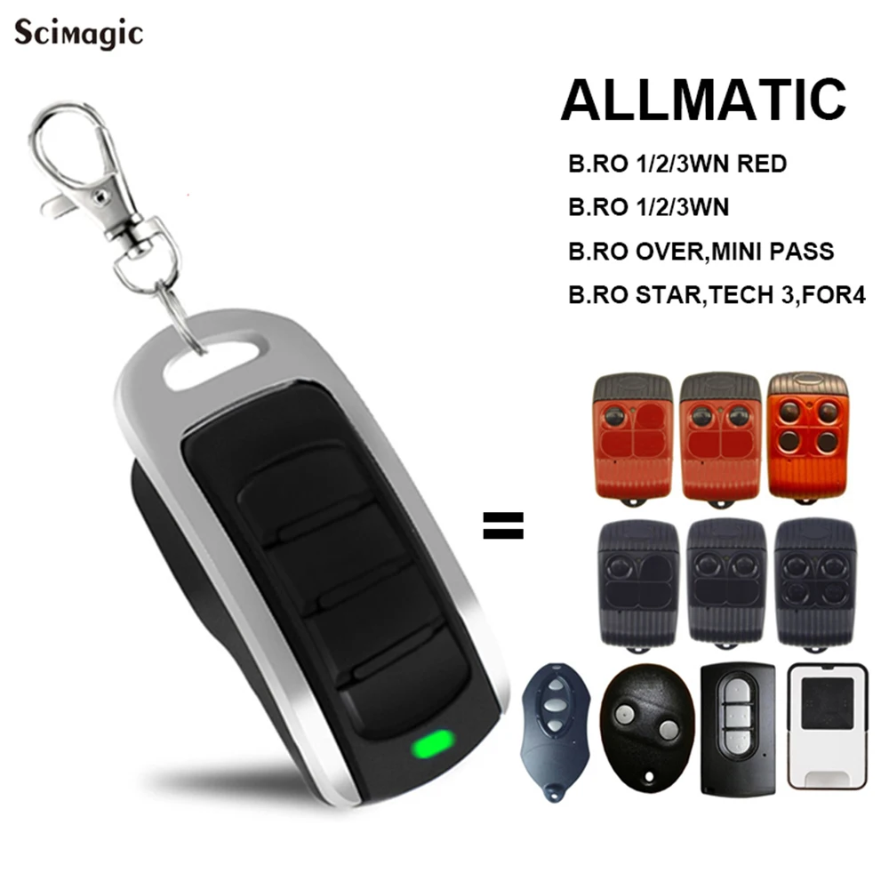 ALLMATIC-Garage-Door-Opener-Gate-Controle-Remoto-Comando-Key-Fob-Vermelho-Bro-SOBRE-PASSAGEM ...