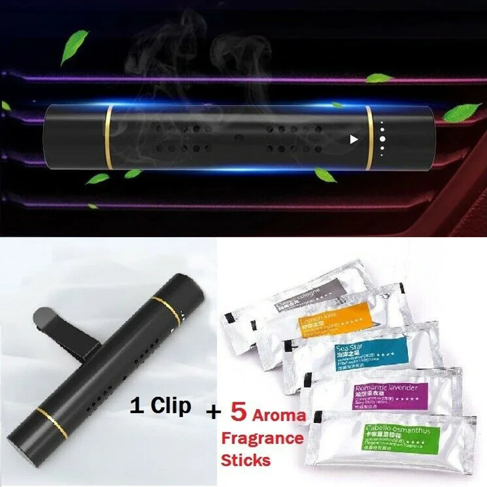 Car-Air-Vent-Perfume-Stick-Clip-Freshener-Diffuser-Include-5Pcs-Aroma ...