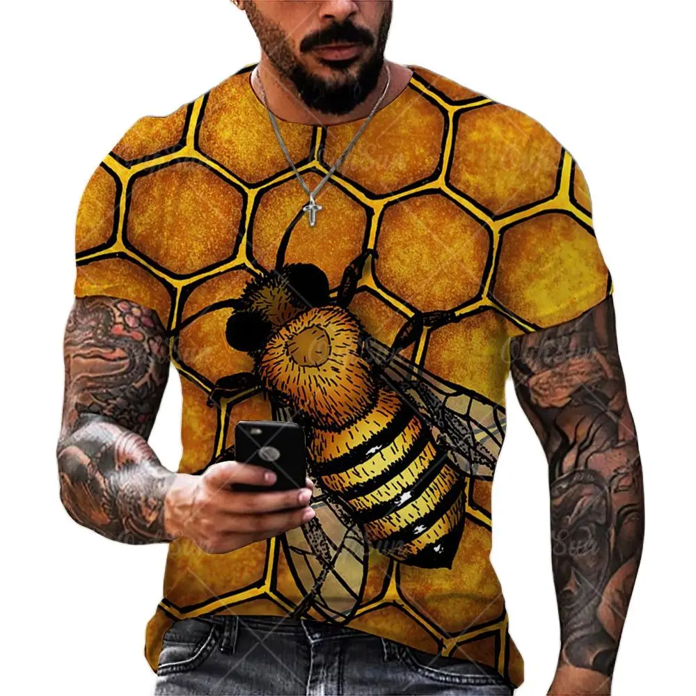 Shirt Bee 3d Print | Shirt Men Cotton Bee | Bee Tshirts Men | Mens ...
