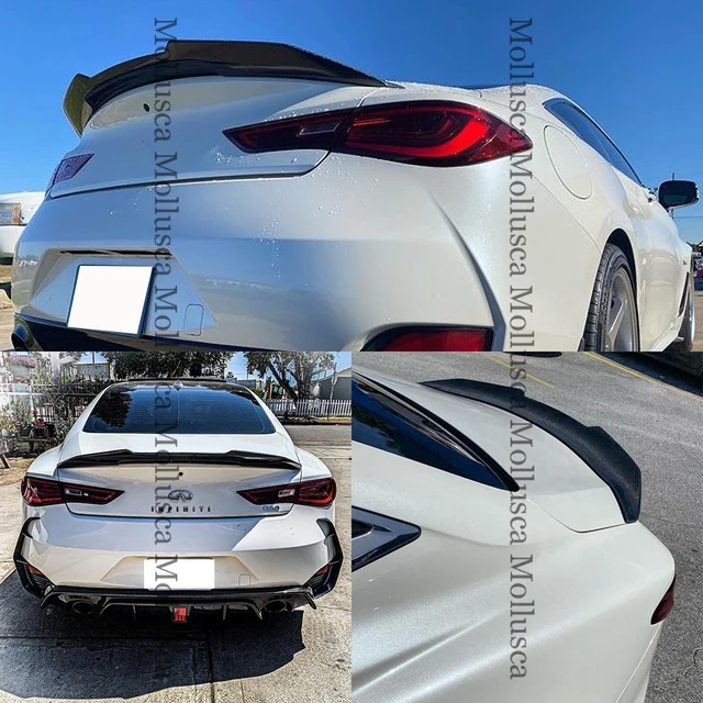 Car Spoiler Splitter Gloss Black Rear Spoiler For Infiniti Q60 - PSM ...