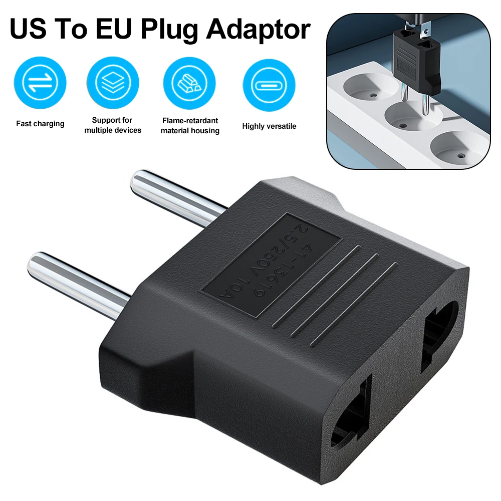 1-10pcs-UE-Plug-Adapter-Soquete-EUA-Para-Plug-UE-Adaptador-de-Alimenta ...