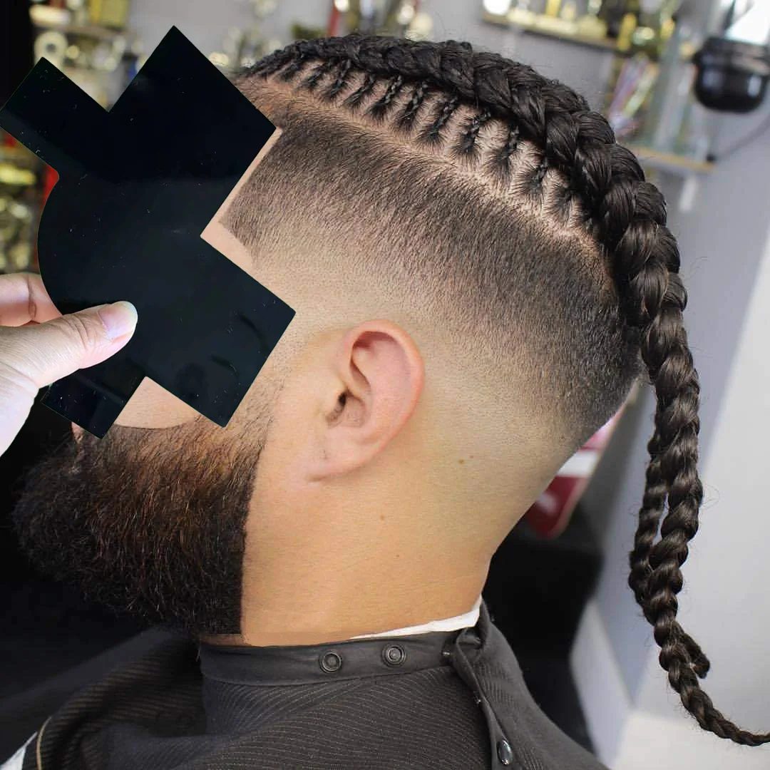 Hairline-Enhancement-Card-Beard-Line-Up-Shaping-Tool-Lineup-Guide-for ...