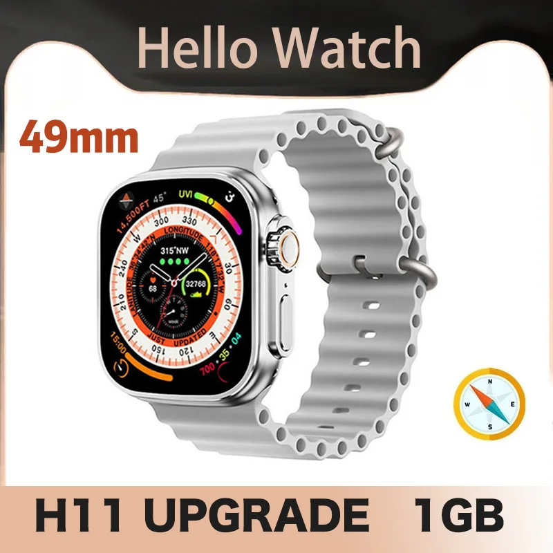 Hello Watch Relógio Inteligente 49mm H11 Ultra Atualização 1GB ROM ...