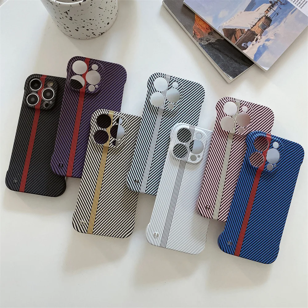 Ultra-Thin-Carbon-Fiber-Texture-Borderless-Case-For-iPhone-15-Pro-Max ...