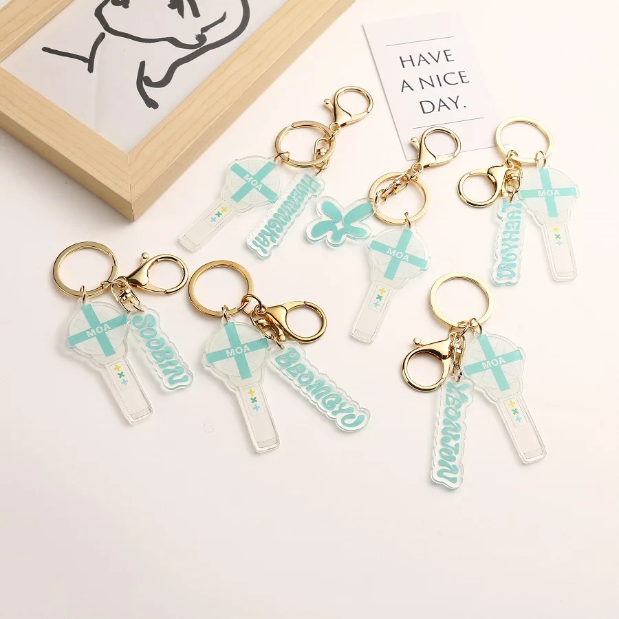 Kpop-TXT-Light-Stick-Acr-lico-Keychain-Yuenjun-Chaveiro-bonito-Saco ...