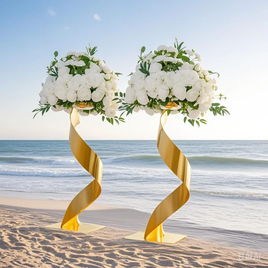 5PCS Electroplating gold flower stand cross-border Amazon hot-selling ...