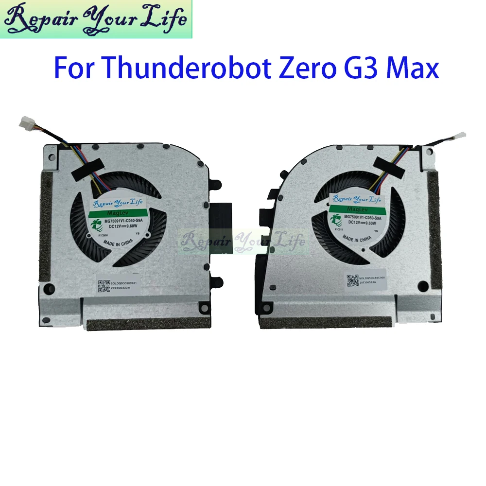 CPU GPU Cooling Fan For Thunderobot Zero G3 Max L JT009K00BRU ...