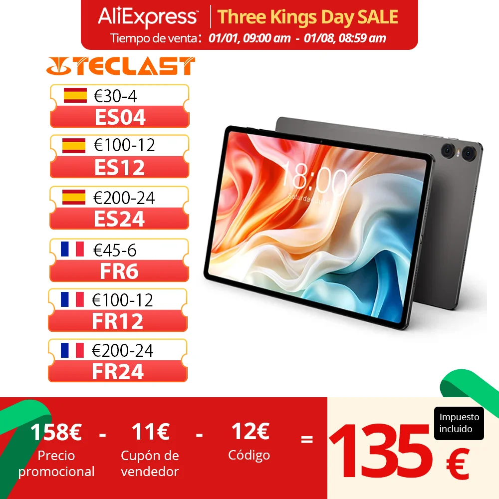 The-latest-TECLAST-tablet-T40-Air-Android-13-16GB-RAM-ROM-256GB-10-4 ...