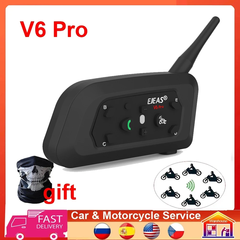 V6-Pro-Bluetooth-Motorcycle-Helmet-Intercom-Headset-800M-BT-Interphone ...