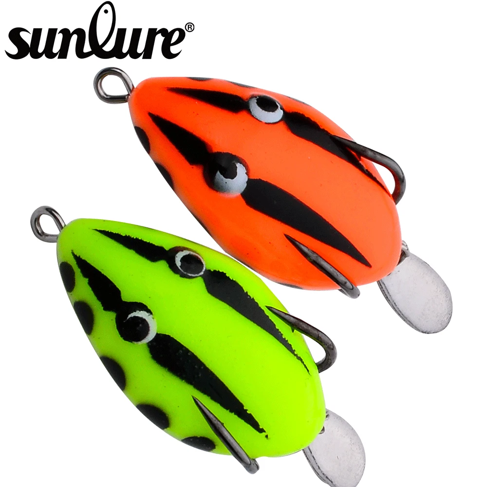 Sunlure-1PCS-Frog-Soft-Fishing-Lure-4cm-5g-Floating-Ray-Frog-Artificial ...